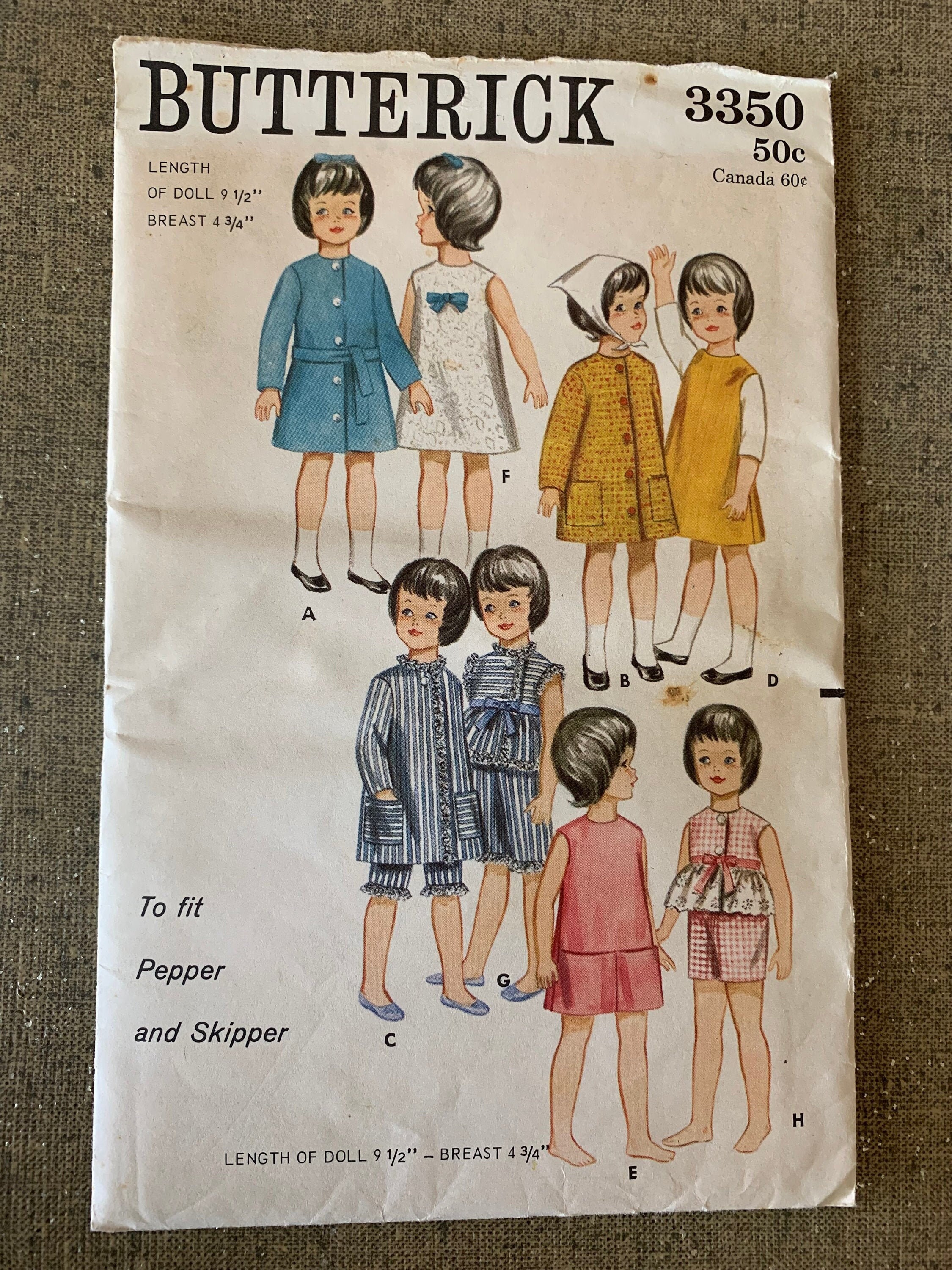 1960's Barbie & Pepper Wardrobe Patterns - Etsy