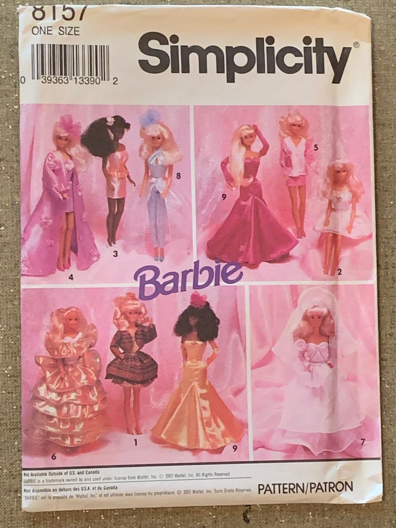 Barbie Wardrobe and Doll House Patterns - Etsy