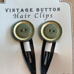 Assorted Vintage Button Hair Clips - Etsy UK