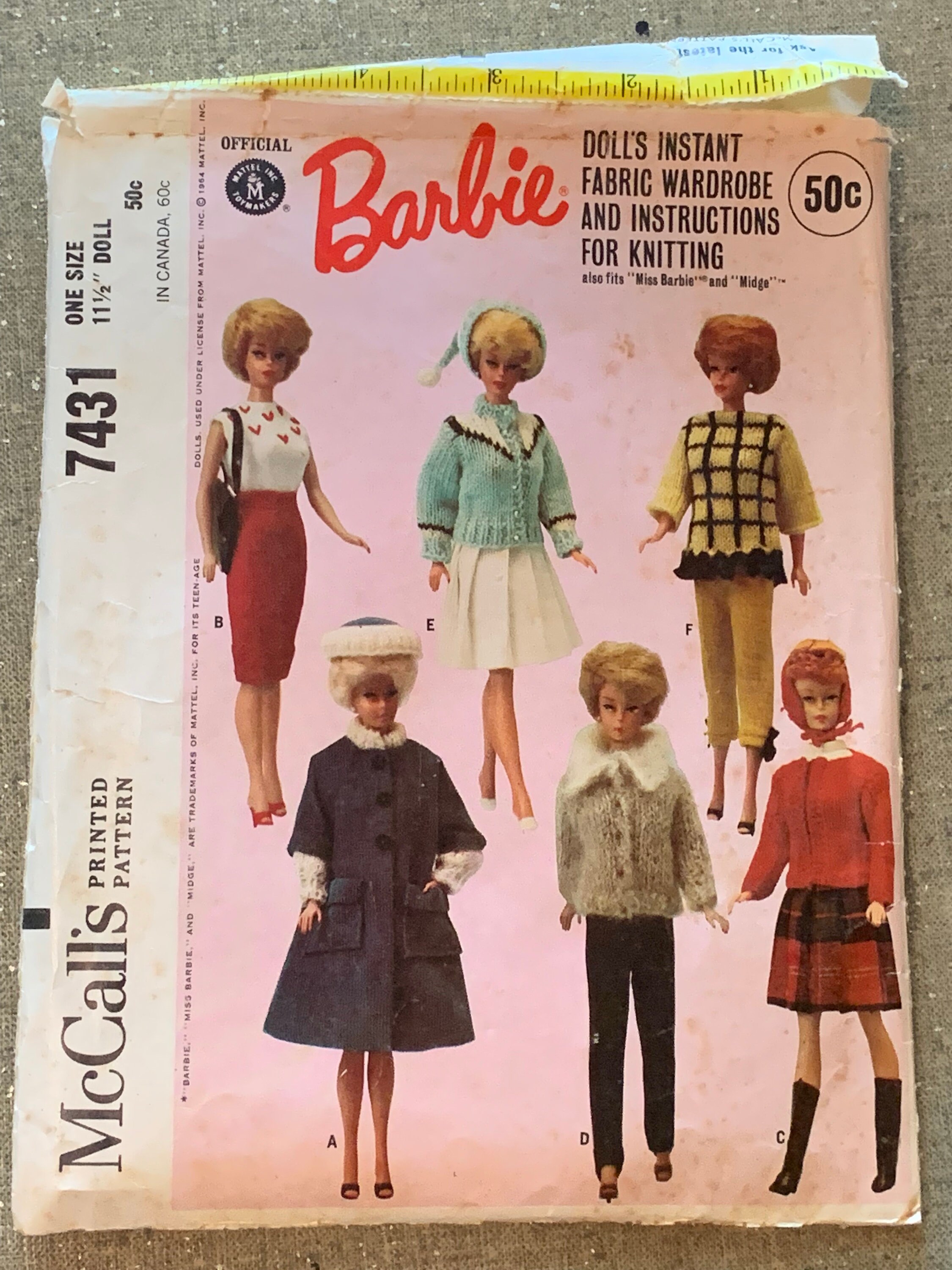1960's Barbie & Pepper Wardrobe Patterns - Etsy
