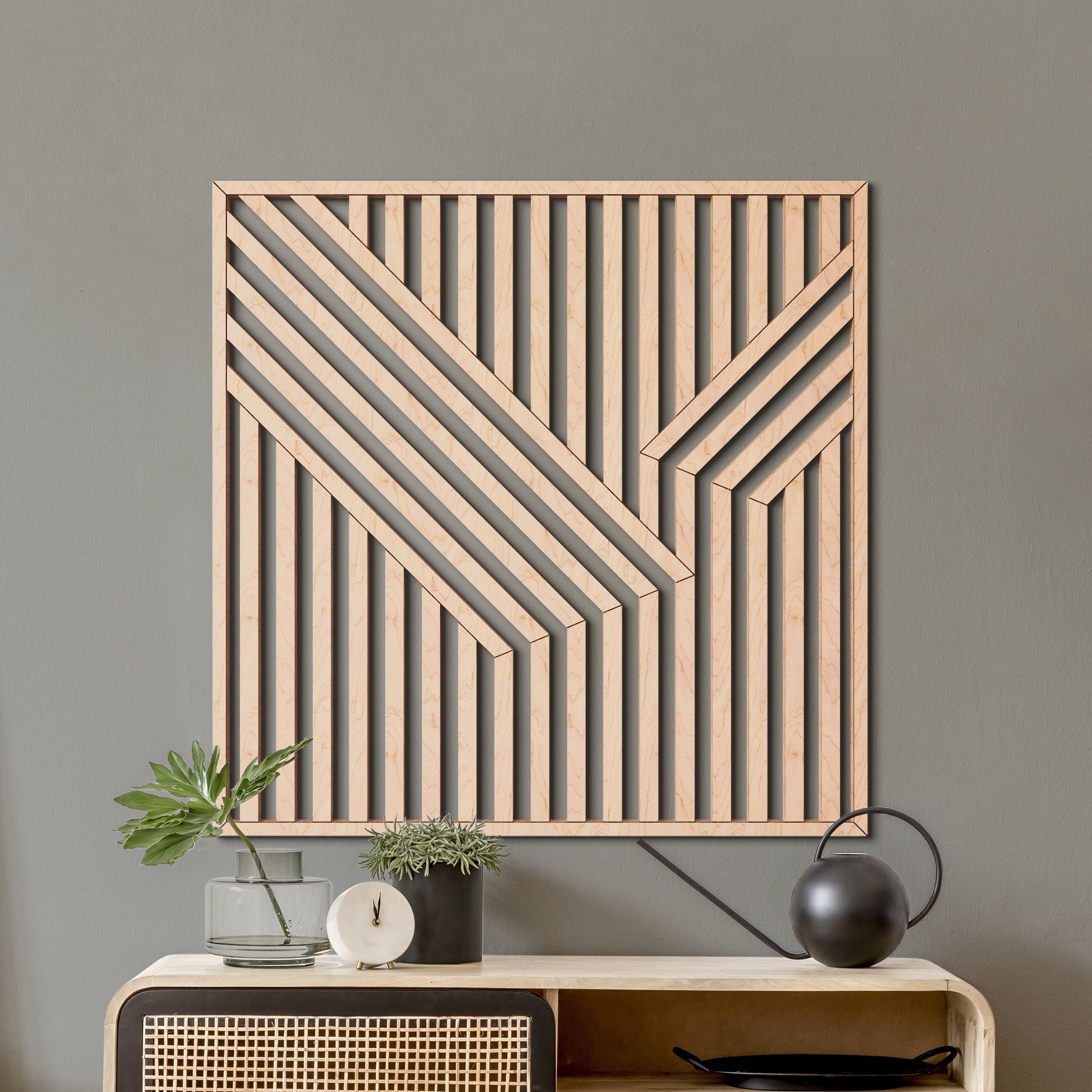 Abstract Wood Wall Art Modern Geometric Wooden Wall Hanging - Etsy Canada