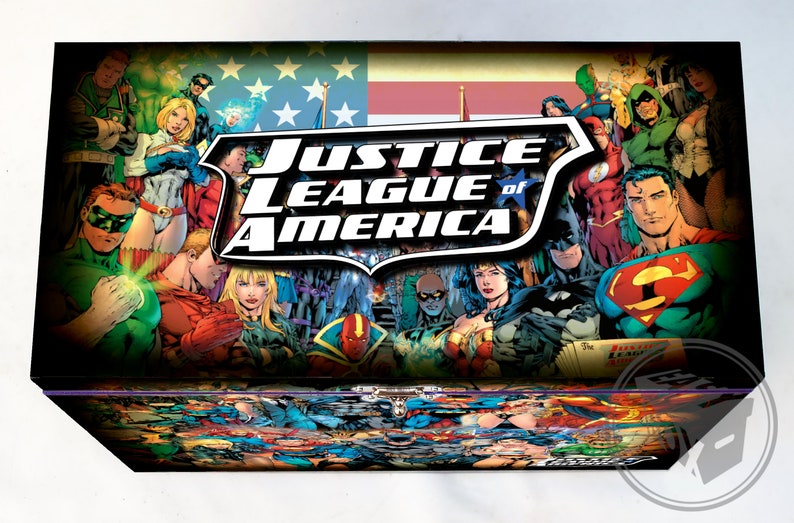 Justice League (by Ed Benes) - Large Comic Book Hard Box Chest MDF - Etsy