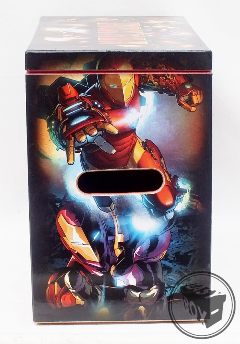 Iron Man Large Comic Book Hard Storage Box Chest MDF | Etsy