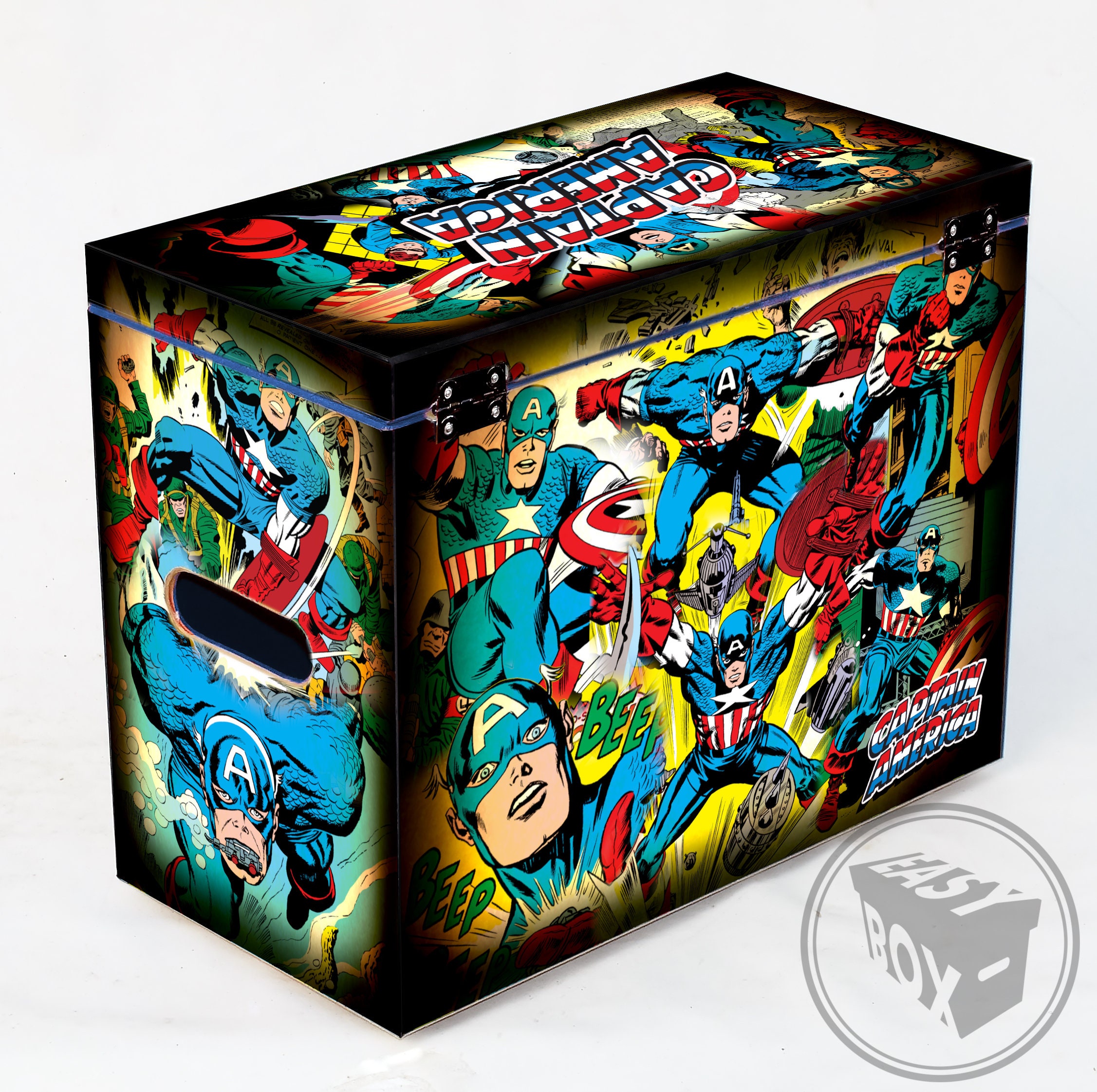Captain America Jack Kirby Large Comic Book Hard Box Chest - Etsy