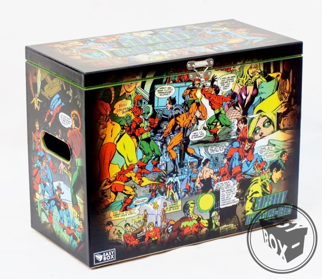 Large Comic Book Hard Box Chest MDF Legion of Super Heroes - Etsy