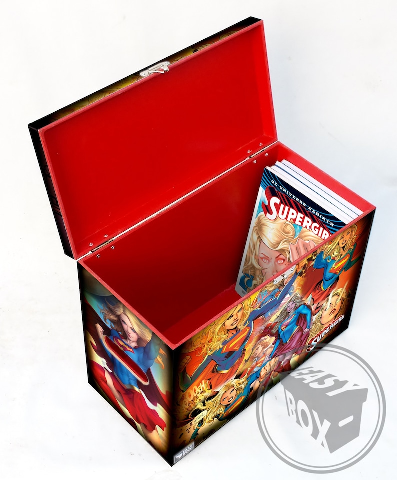 Supergirl Large Comic Book Hard Box Chest MDF | Etsy