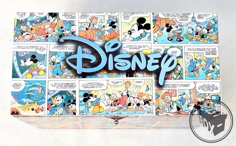 Large Comic Book Hard Storage Box Chest MDF Disney - Etsy