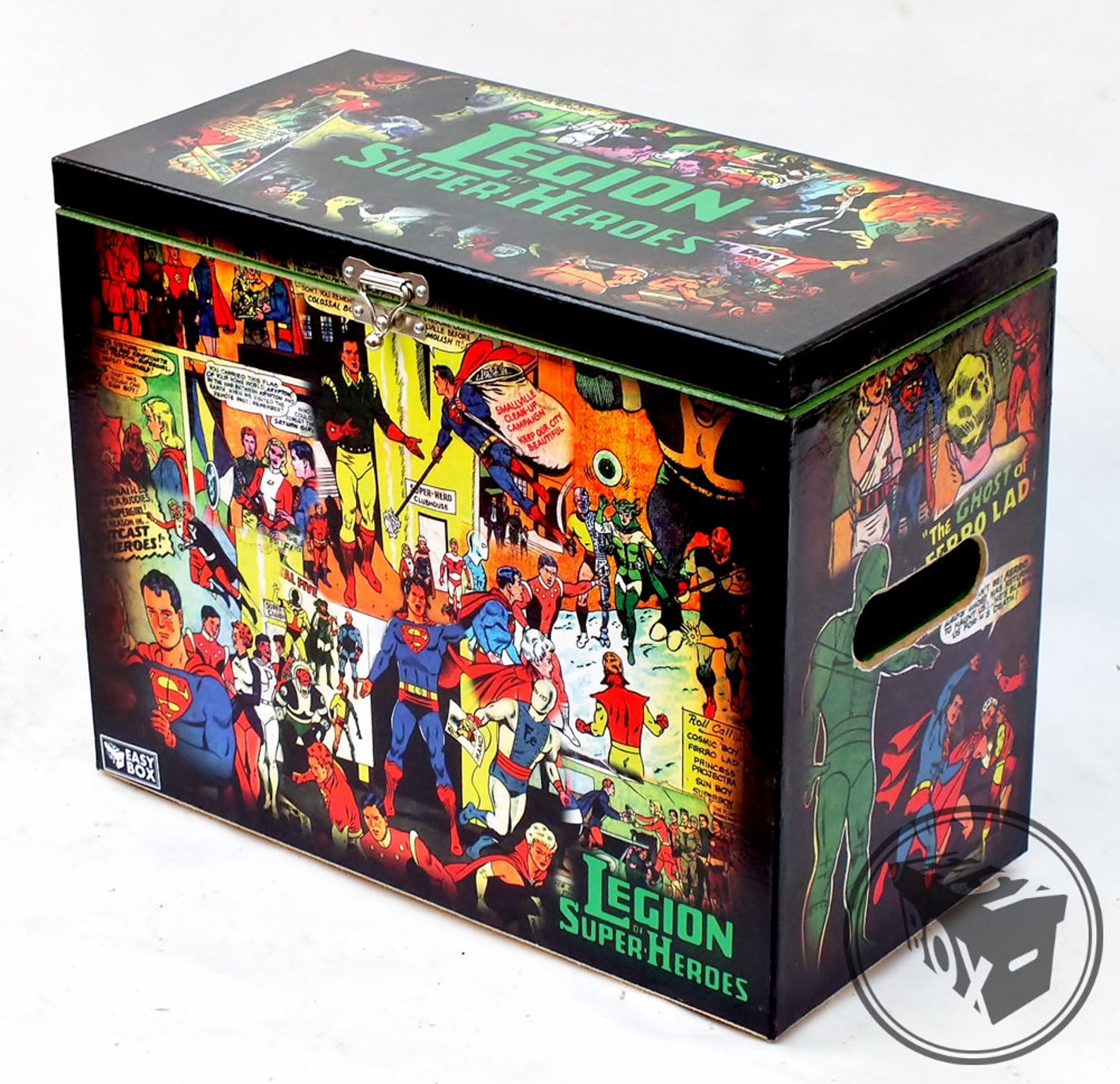 Large Comic Book Hard Box Chest MDF Legion of Super Heroes - Etsy