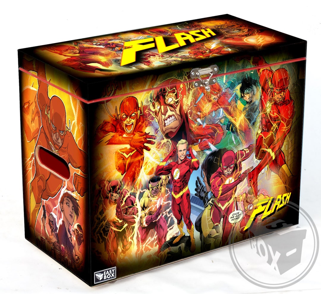 The Flash (rebirth) - Large Comic Book Hard Box Chest MDF - Etsy
