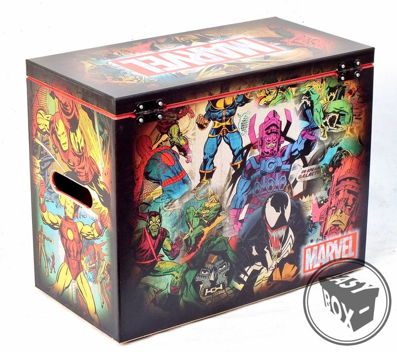 Marvel Large Comic Book Hard Box Chest MDF | Etsy