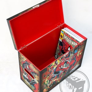 Spider Man 90's (todd Mcfarlane) - Large Comic Book Hard Box Chest MDF ...