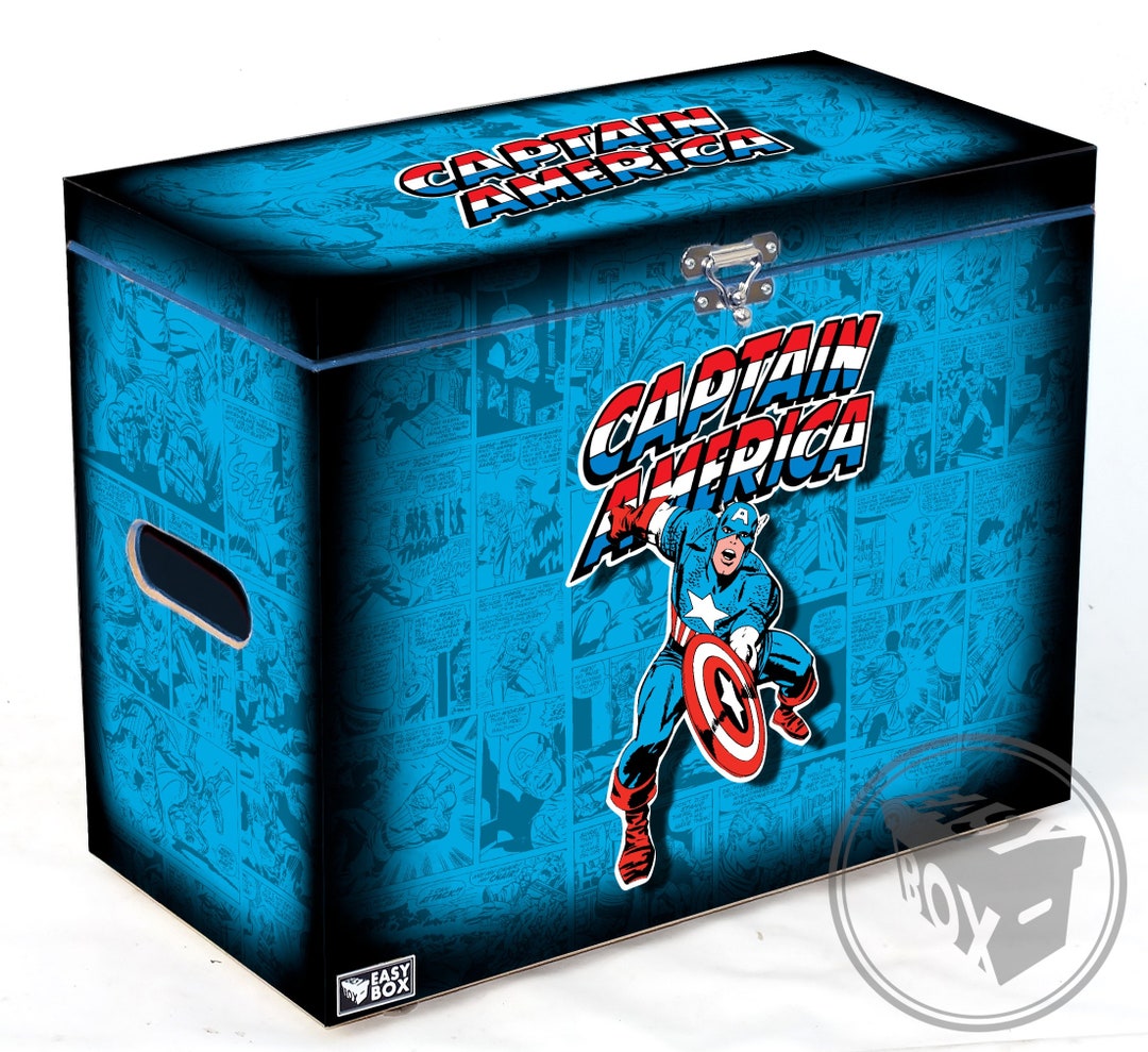 Captain America - Large Comic Book Hard Box Chest MDF - Etsy
