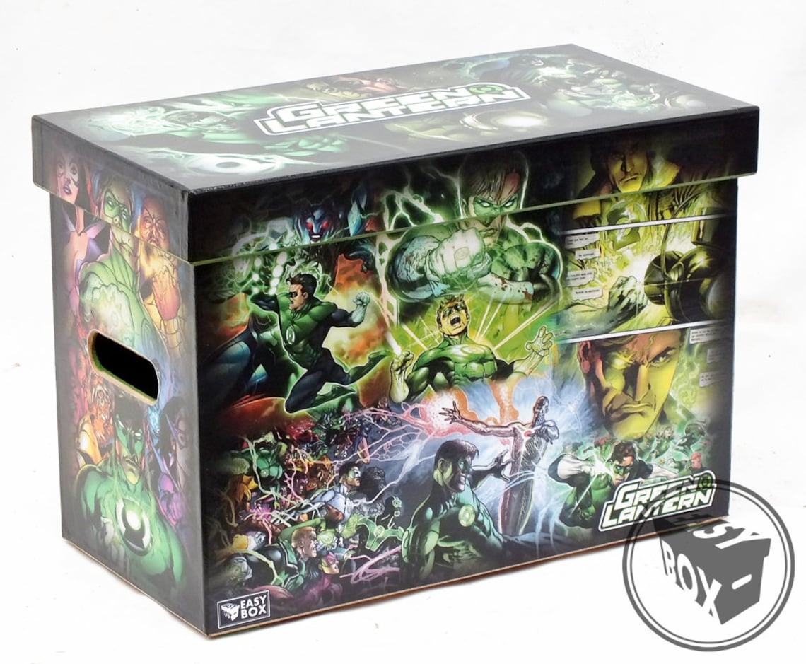 Large Comic Book Hard Box MDF Green Lantern - Etsy