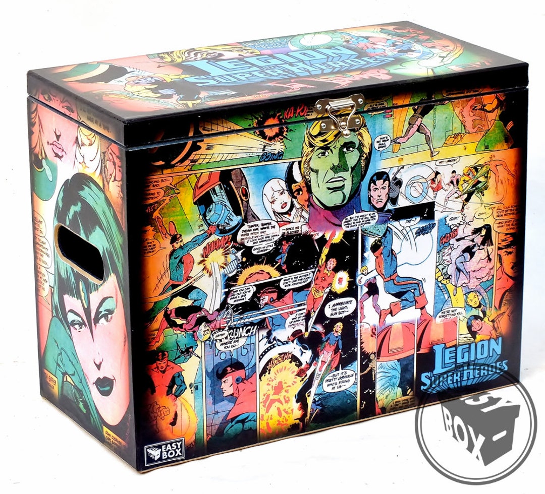 Large Comic Book Hard Box Chest MDF Legion of Super Heroes #2 - Etsy