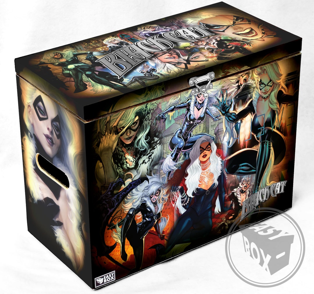Black Cat - Large Comic Book Hard Box Chest MDF - Etsy