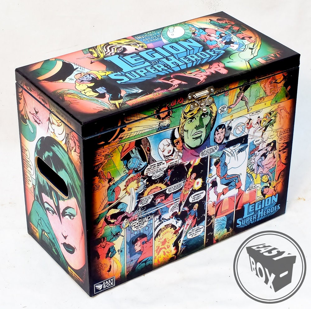 Large Comic Book Hard Box Chest MDF Legion of Super Heroes 2 - Etsy