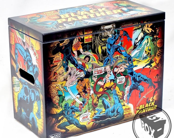 Large Comic Book Hard Box Chest MDF Black Panther - Etsy