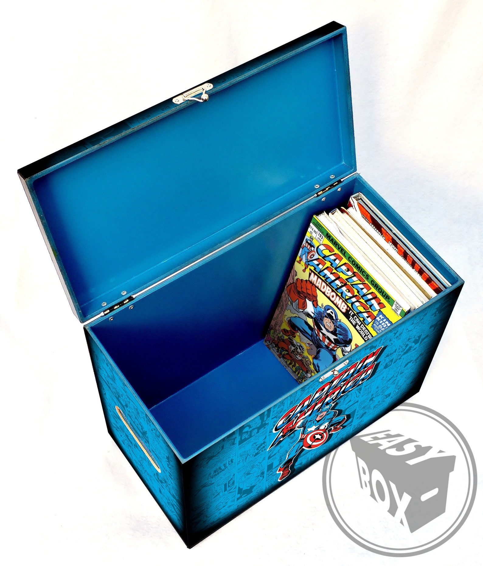 Captain America Large Comic Book Hard Box Chest MDF - Etsy