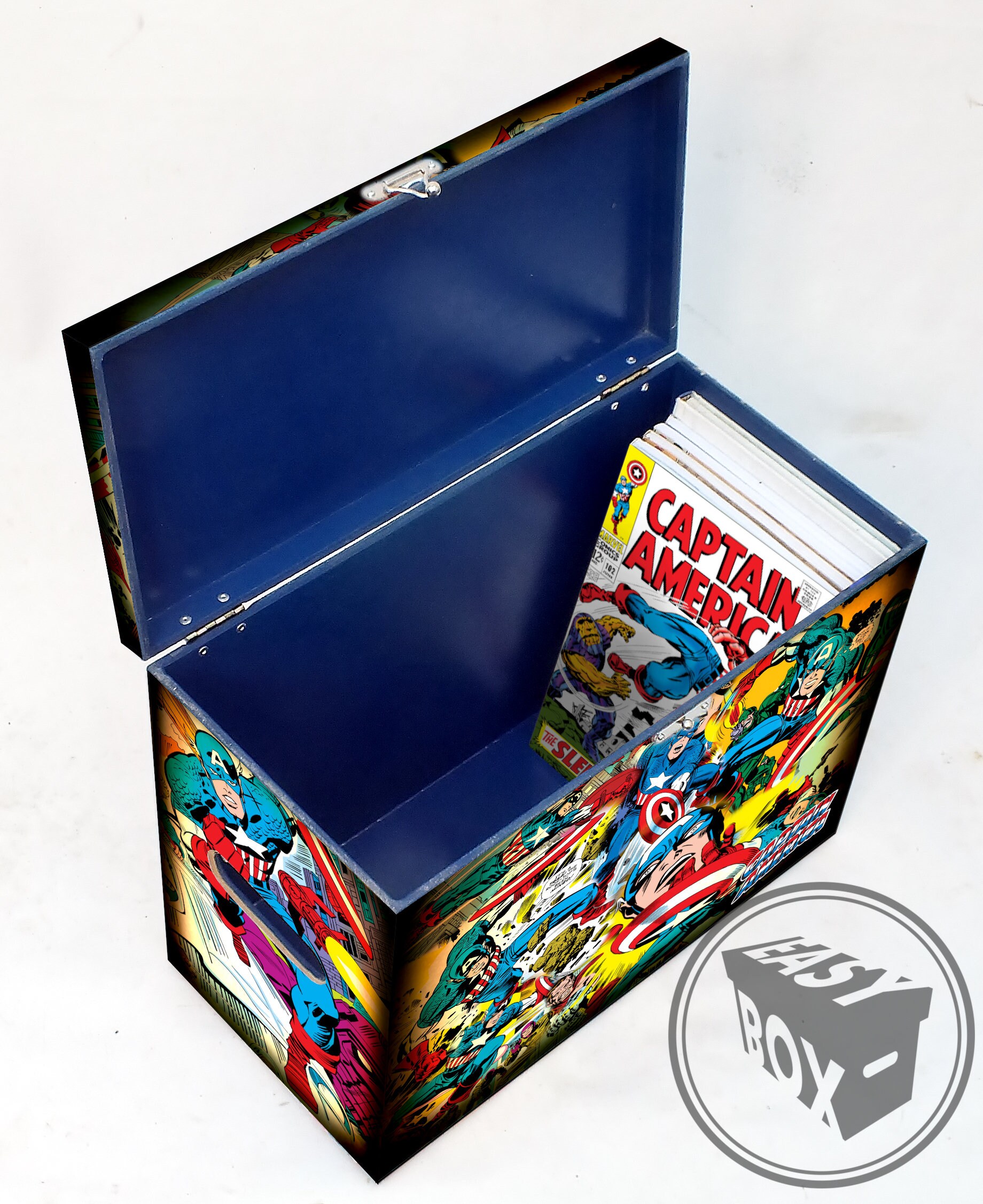 Captain America Jack Kirby Large Comic Book Hard Box Chest - Etsy