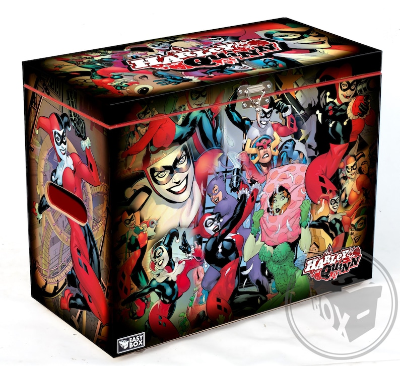 Harley Quinn - Large Comic Book Hard Box Chest MDF - Etsy