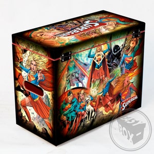 Supergirl - Large Comic Book Hard Box Chest MDF - Etsy
