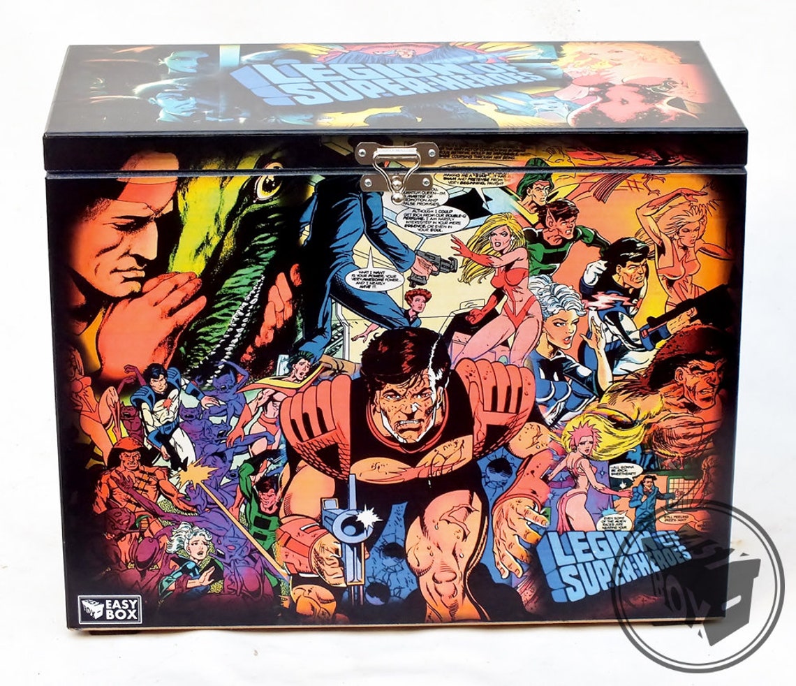 Large Comic Book Hard Box Chest MDF Legion of Super Heroes 3 - Etsy