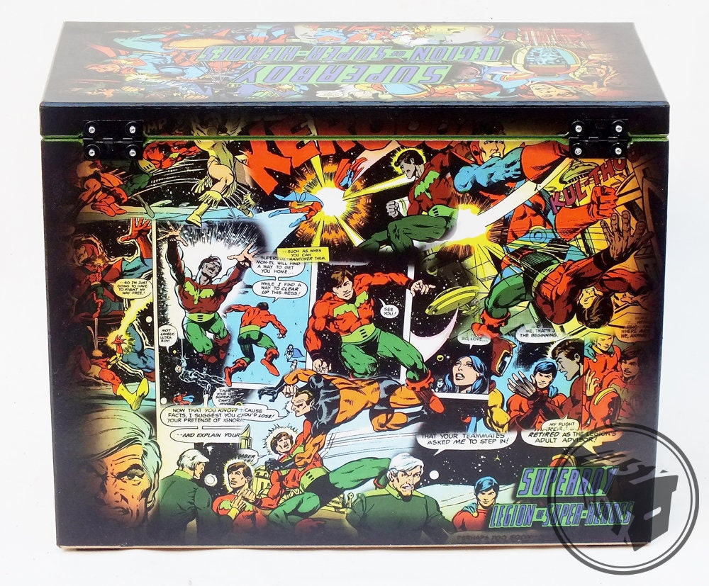 Large Comic Book Hard Box Chest MDF Legion of Super Heroes - Etsy