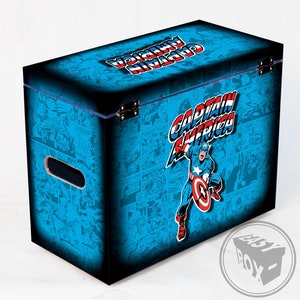 Captain America - Large Comic Book Hard Box Chest MDF - Etsy