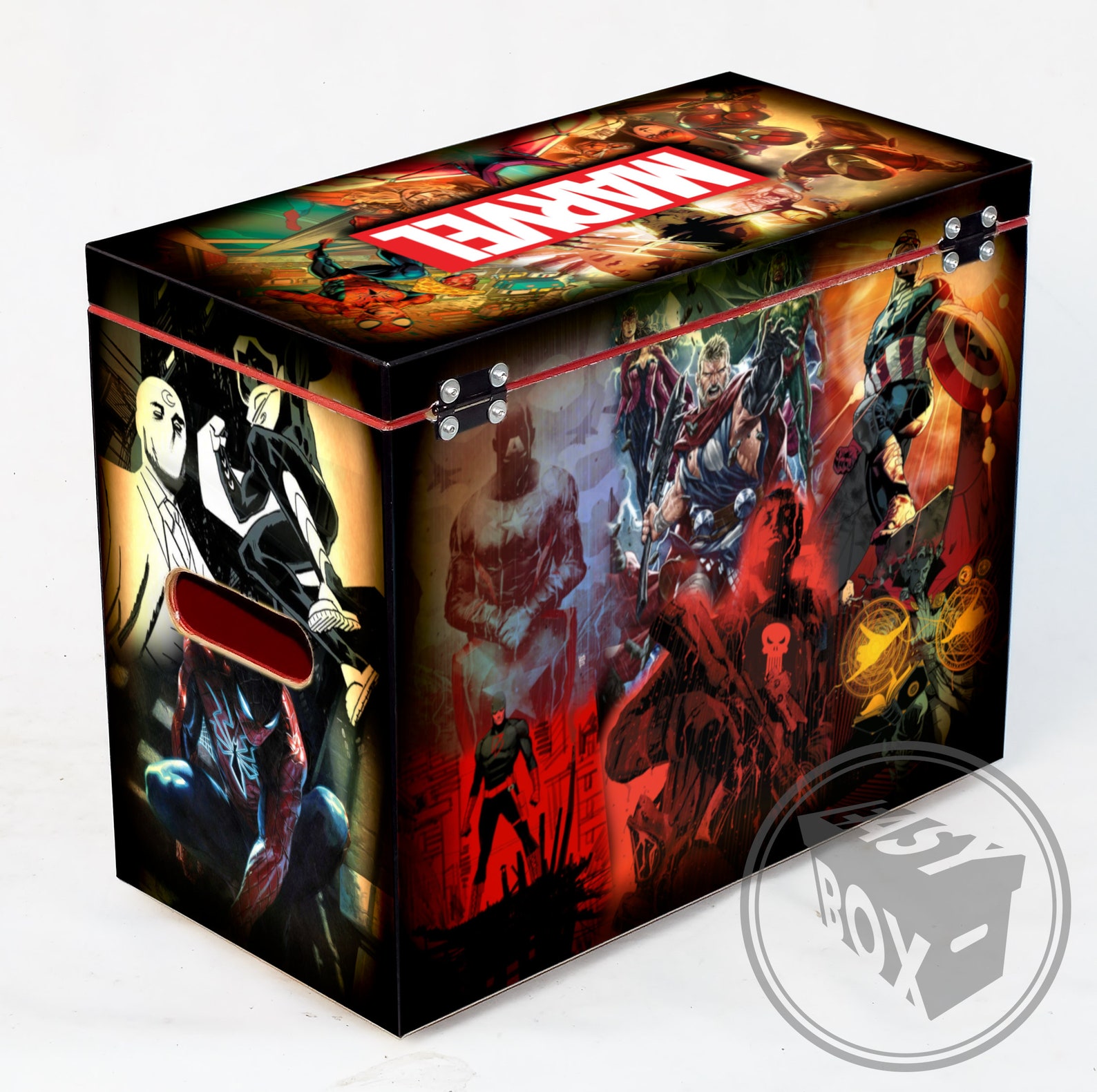 Large Comic Book Hard Storage Box Chest MDF Marvel Comics | Etsy
