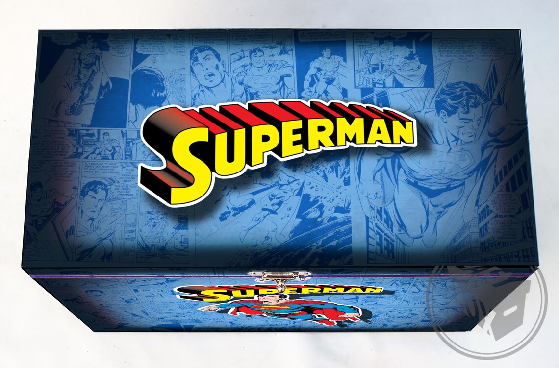 Superman Large Comic Book Hard Box Chest MDF | Etsy