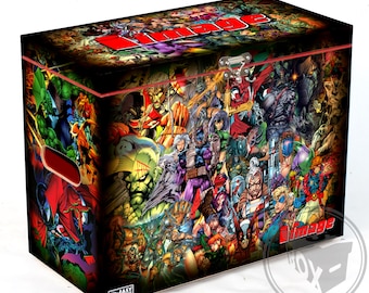 Large Comic Book Hard Storage Box Chest MDF Marvel Comics - Etsy