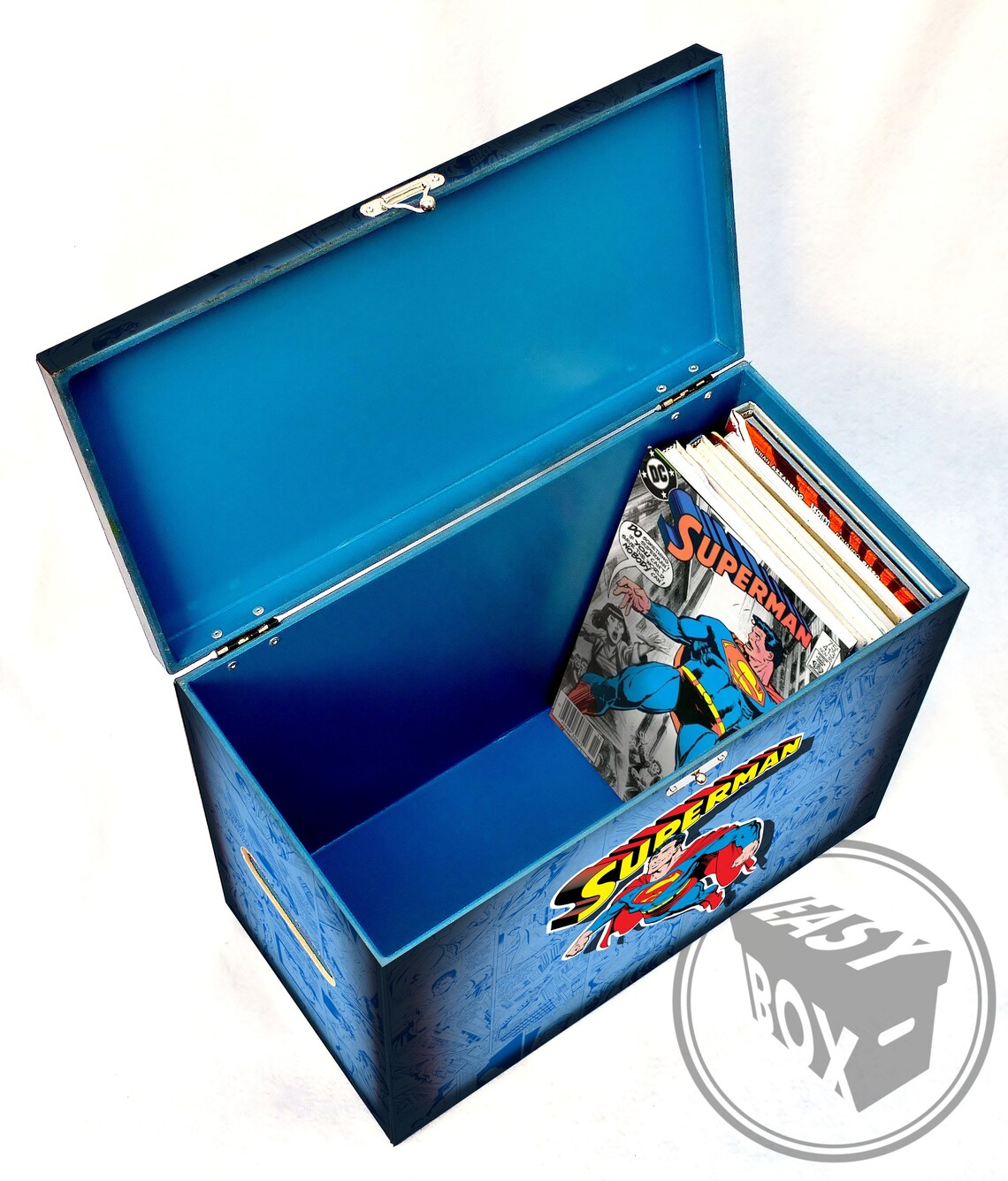 Superman Large Comic Book Hard Box Chest MDF | Etsy
