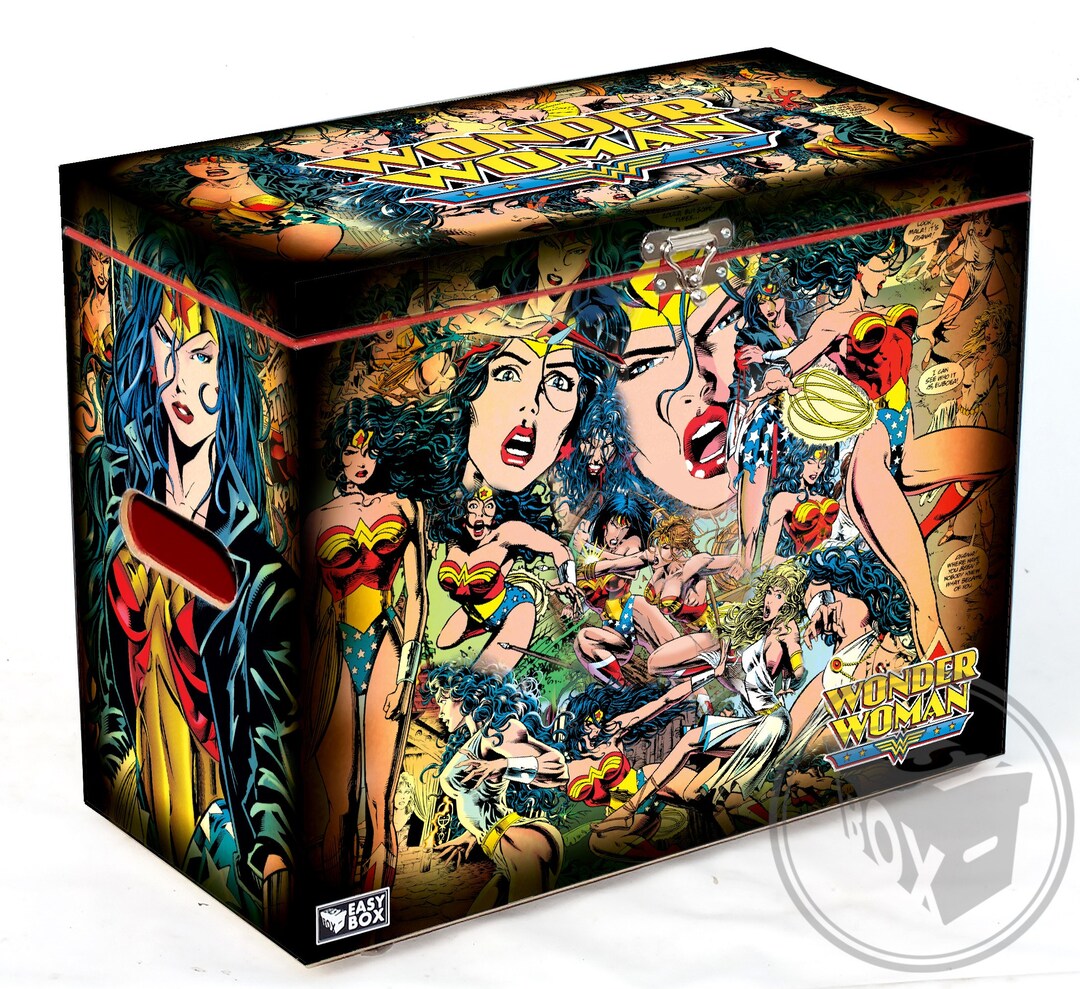 Wonder Woman 90's - Large Comic Book Hard Box Chest MDF - Etsy