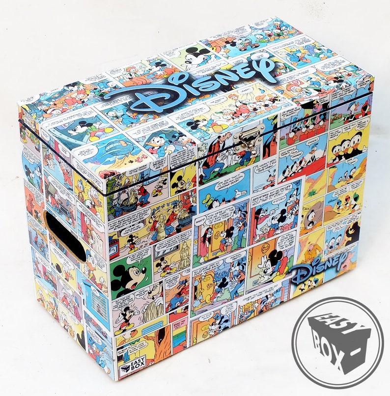 Large Comic Book Hard Storage Box Chest MDF Disney - Etsy