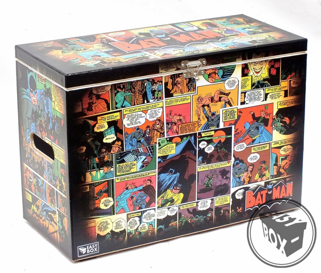Large Comic Book Hard Storage Box Chest MDF Batman 40's - Etsy