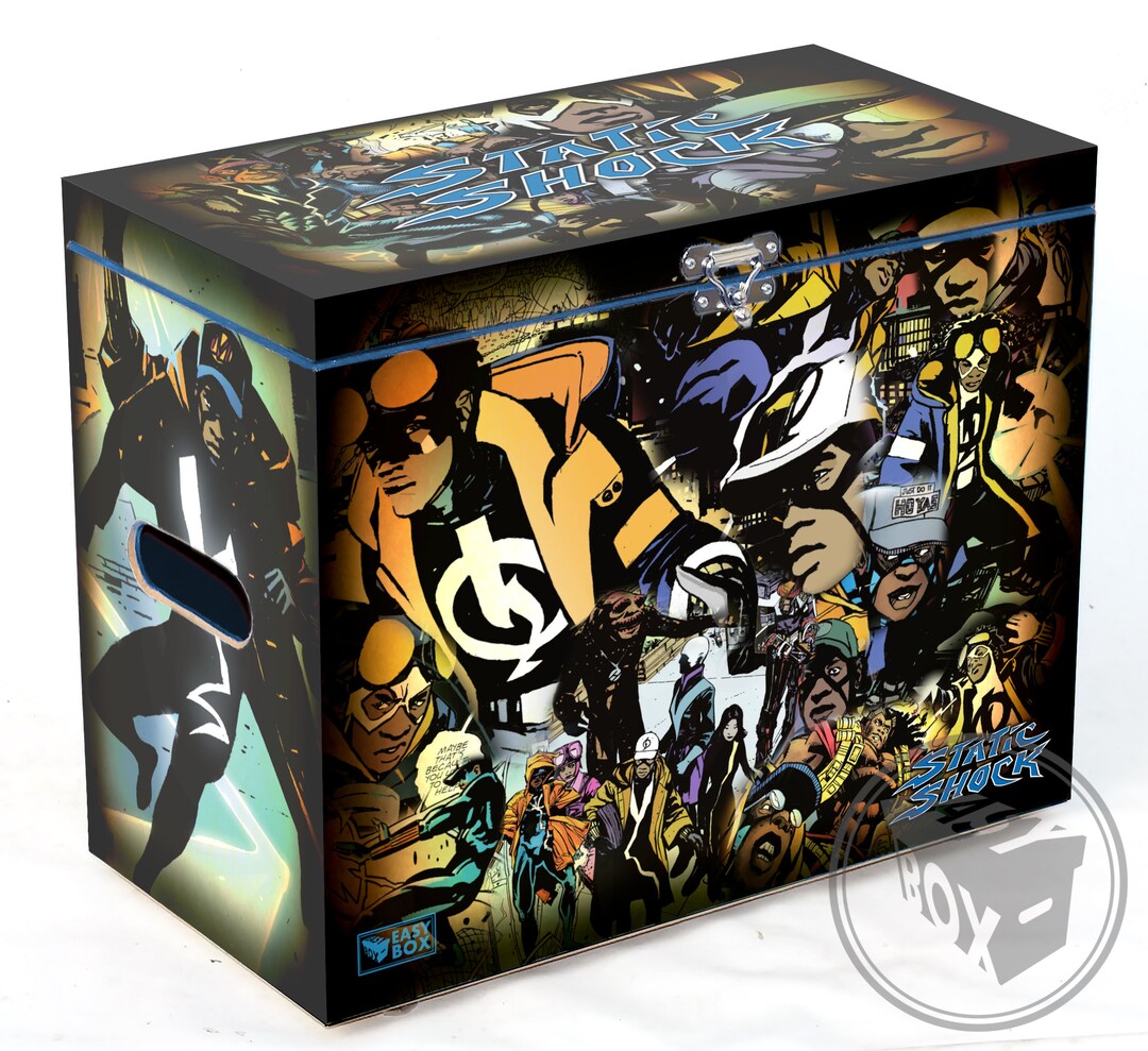 Static Shock - Large Comic Book Hard Box Chest MDF - Etsy