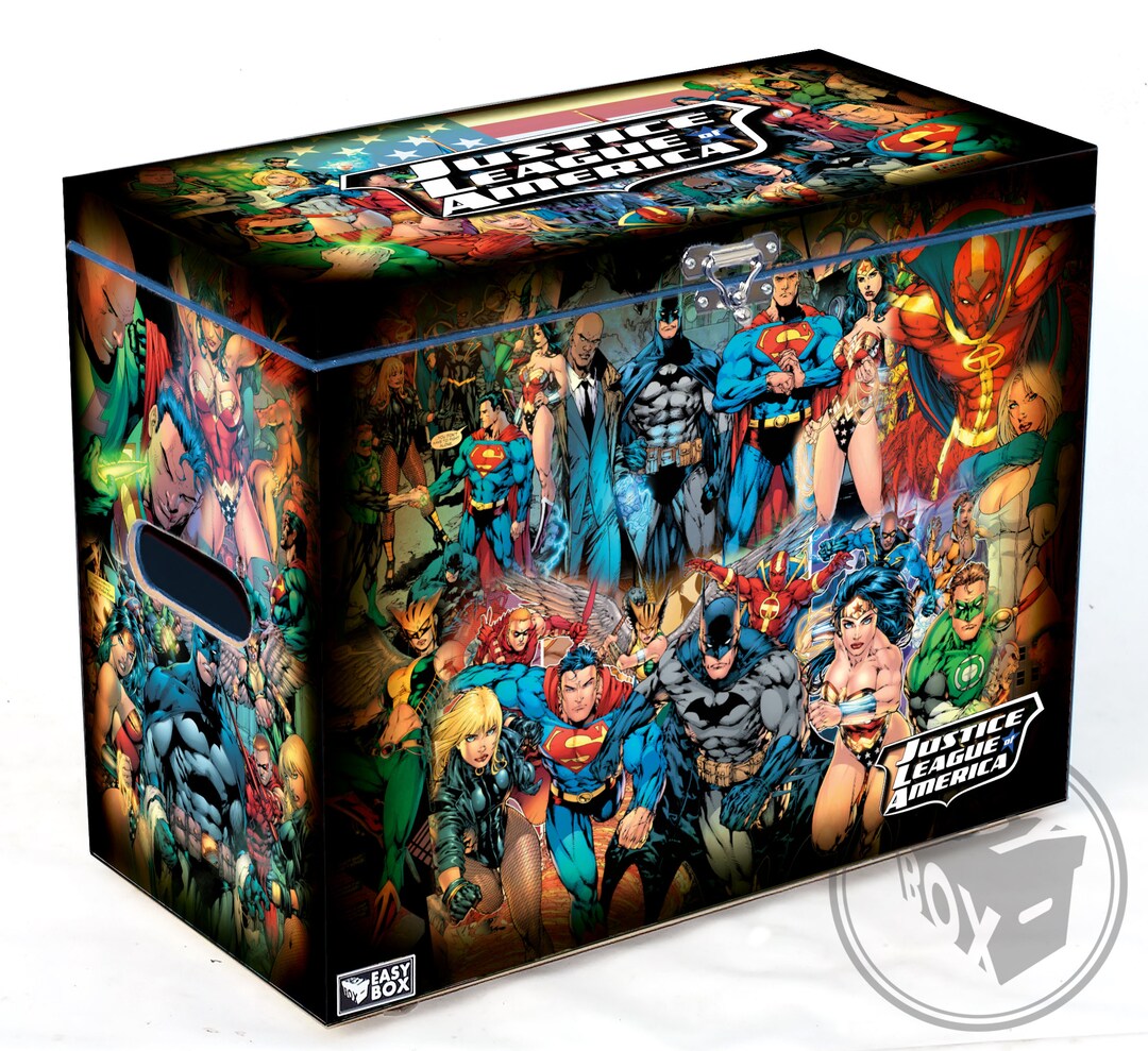 Justice League (by Ed Benes) - Large Comic Book Hard Box Chest MDF - Etsy