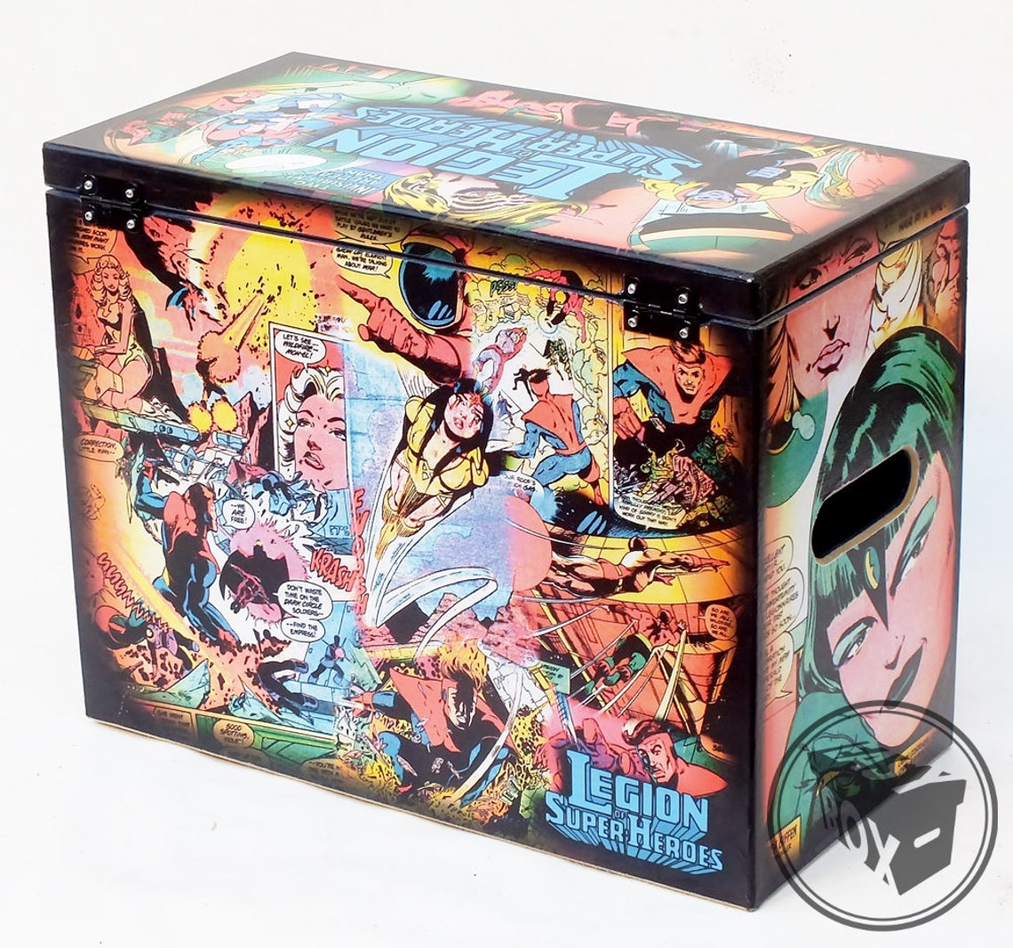 Large Comic Book Hard Box Chest MDF Legion of Super Heroes 2 - Etsy