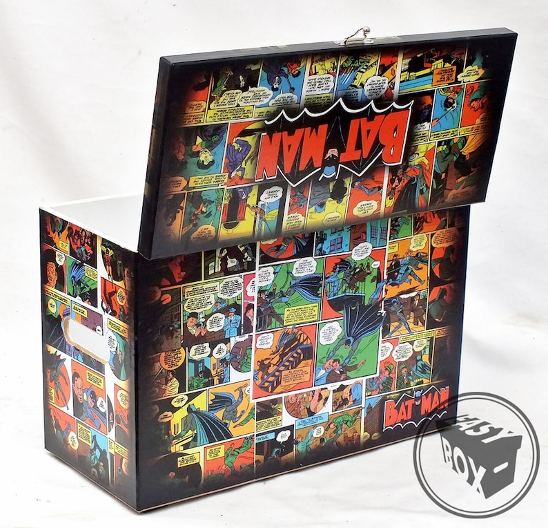 Large Comic Book Hard Storage Box Chest MDF Batman 40's - Etsy