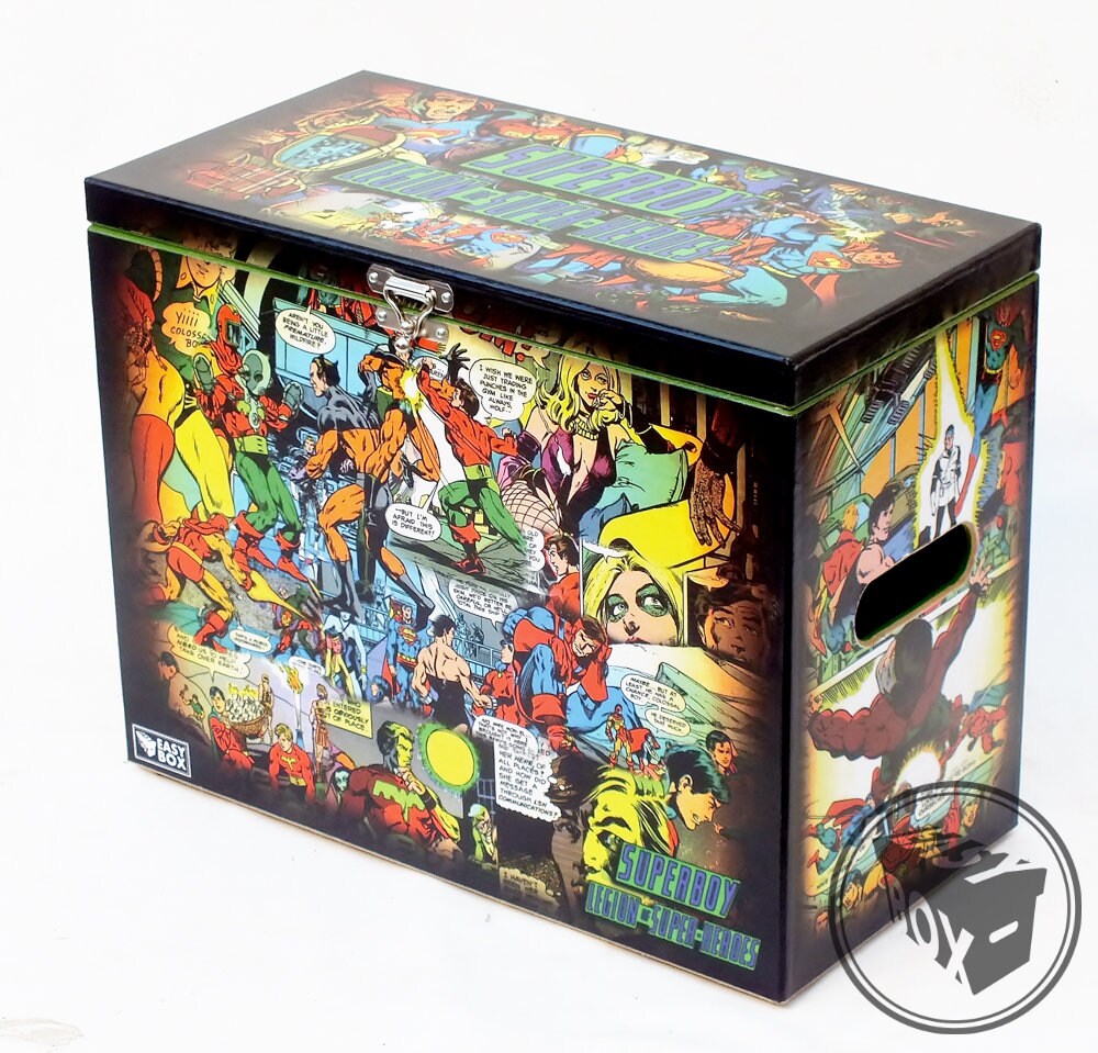 Large Comic Book Hard Box Chest MDF Legion of Super Heroes - Etsy