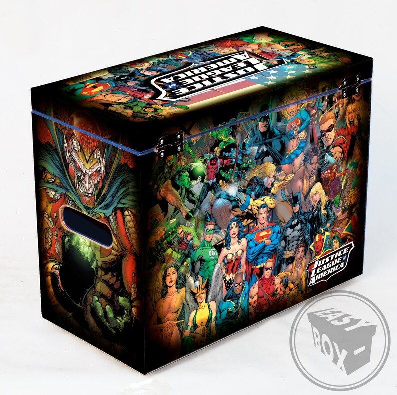 Justice League (by Ed Benes) - Large Comic Book Hard Box Chest MDF - Etsy