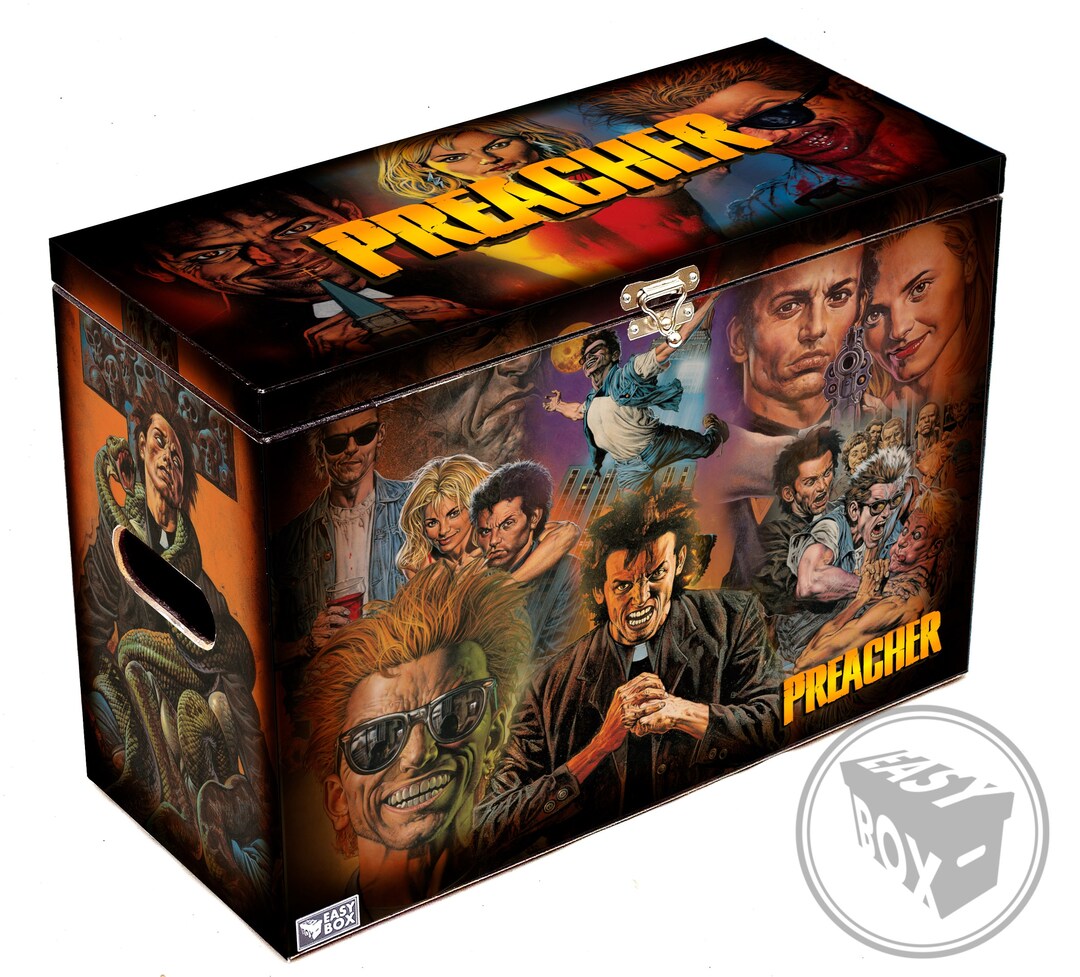 Large Comic Book Hard Storage Box Chest MDF Preacher - Etsy