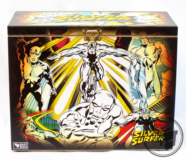 Silver Surfer Large Comic Book Hard Box Chest MDF | Etsy