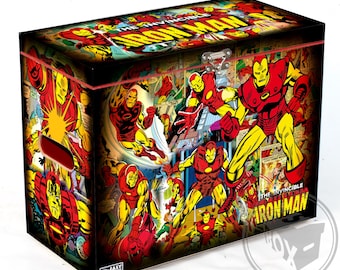 Iron Man Large Comic Book Hard Storage Box Chest MDF | Etsy