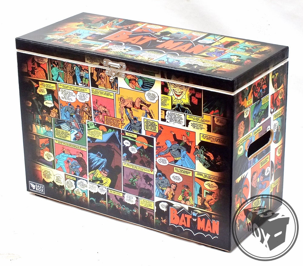 Large Comic Book Hard Storage Box Chest MDF Batman 40's - Etsy