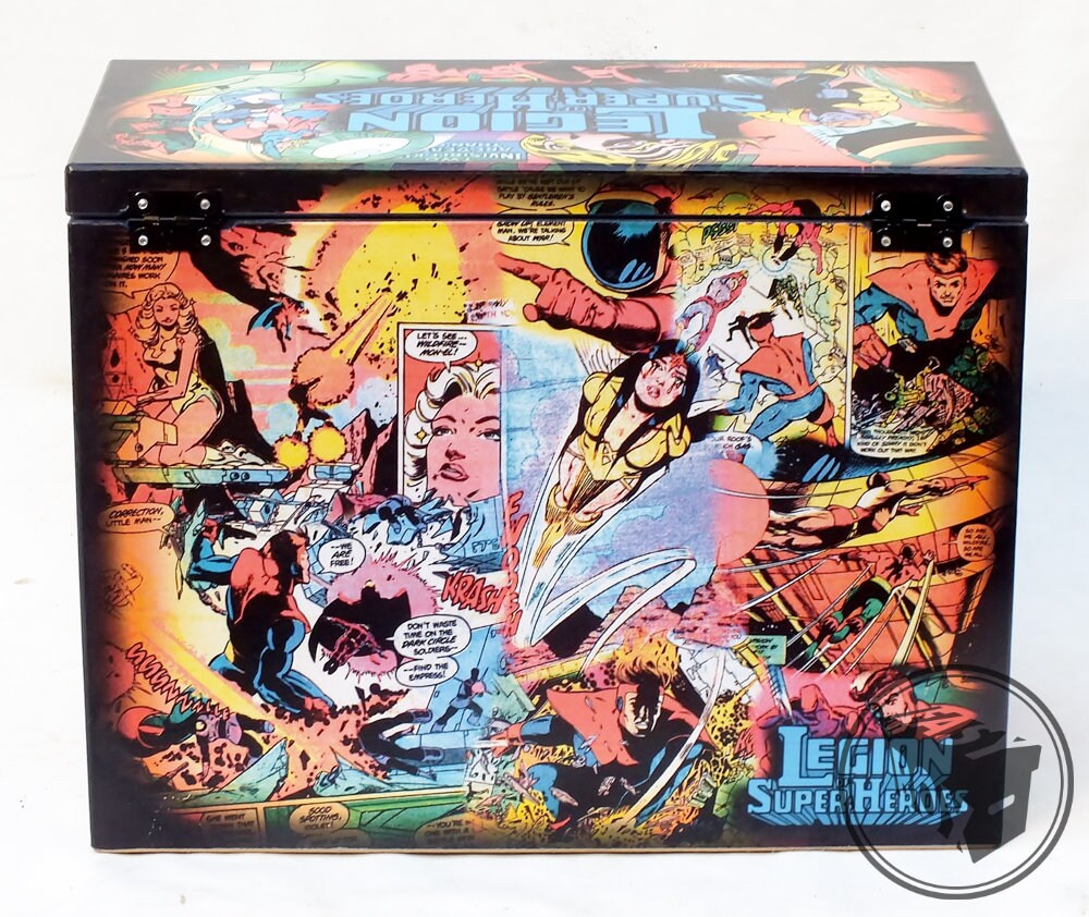 Large Comic Book Hard Box Chest MDF Legion of Super Heroes 2 - Etsy