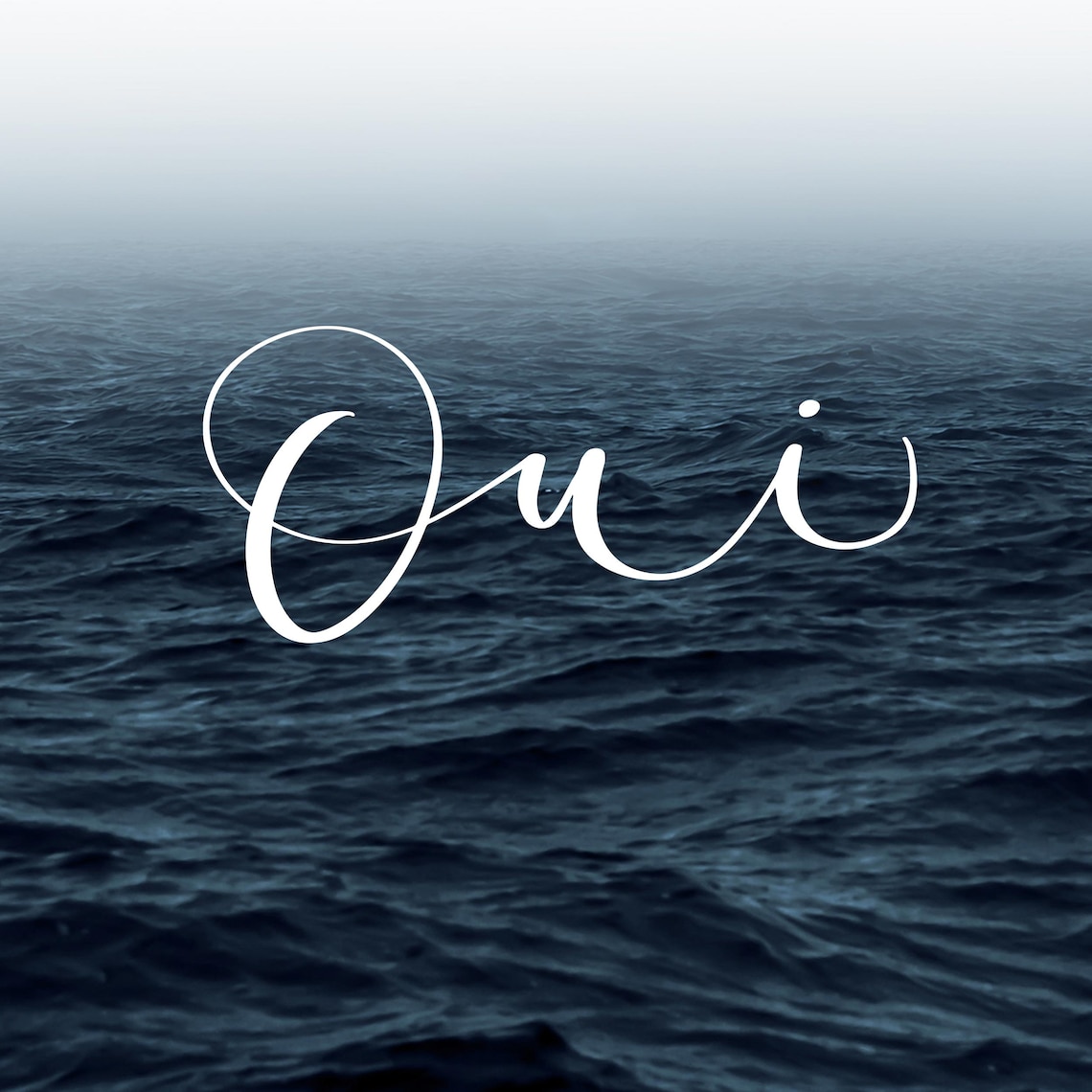 Oui French Calligraphy Lettering SVG Download, Hand Lettered SVG ...