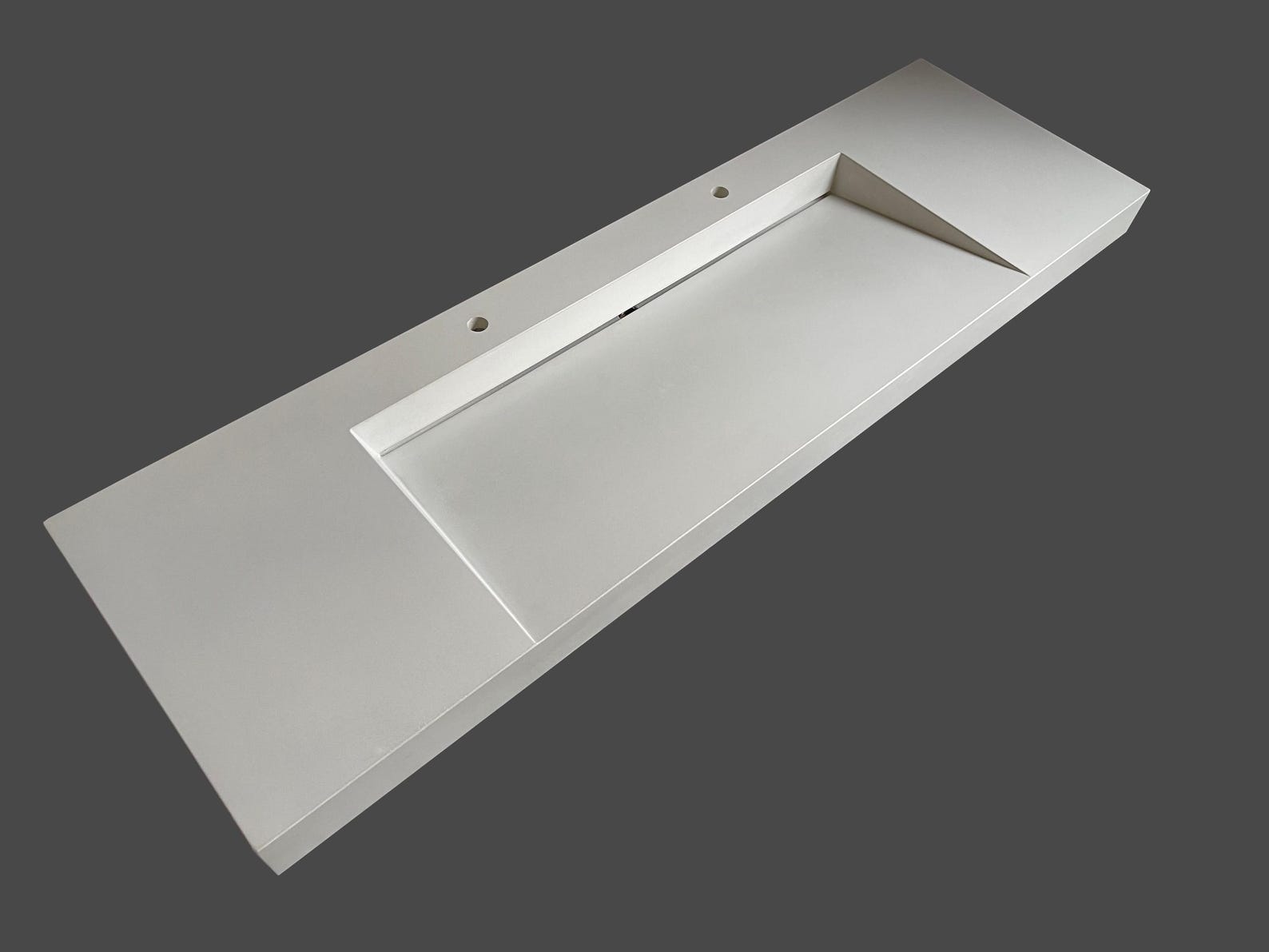Custom Concrete Sink | Floating Ramp Sink | Handmade Modern Bathroom ...