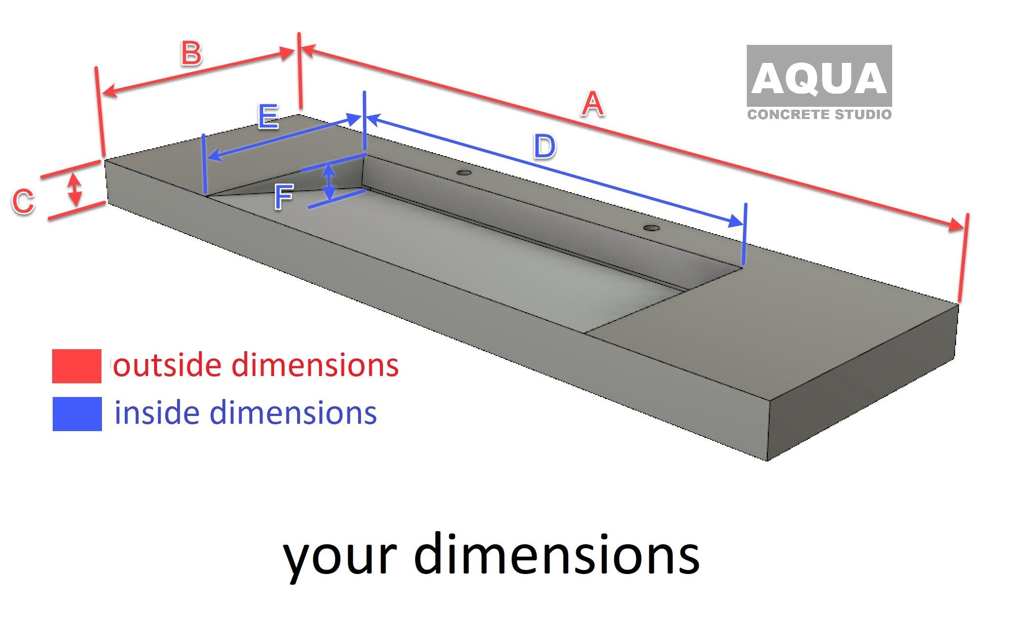 Custom Concrete Sink Floating Ramp Sink Handmade Modern Bathroom Basin ...