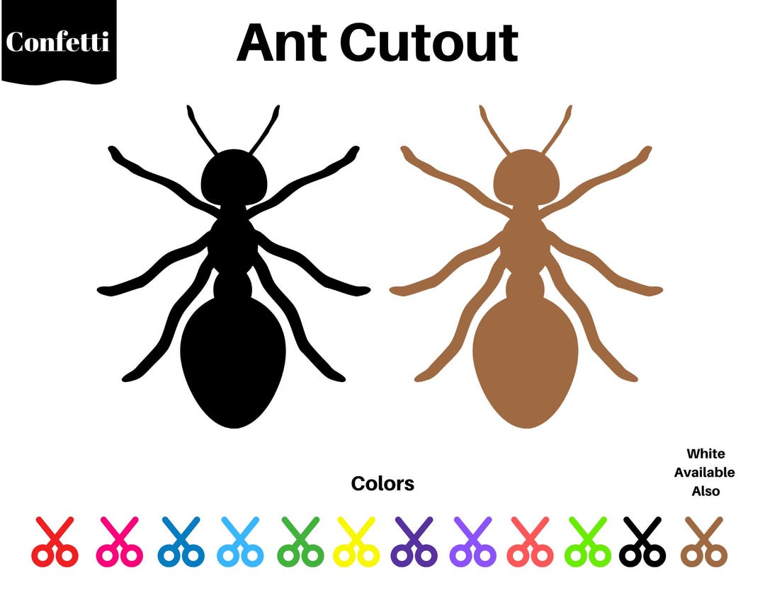 30 Ant Cutout, Ant Confetti Cardstock, Tag Die Cut, Die Cut Shapes, Die ...